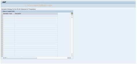 FMFG E SF224 DERIVER SAP Tcode SF 224 Customizing Transaction Code