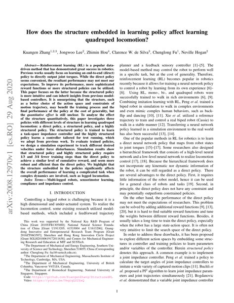 pdf how does the structure embedded in learning policy affect