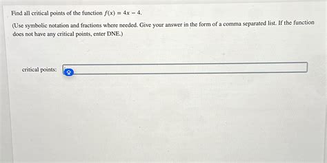 Solved Find All Critical Points Of The Function