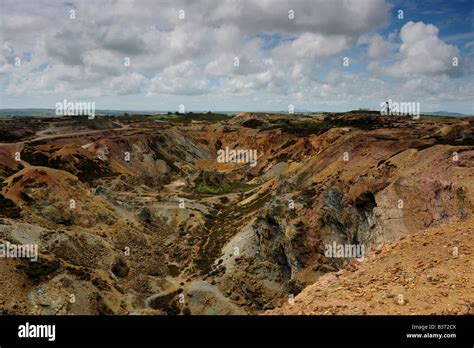 Parys Opencast Copper Mine Anglesey North Wales Stock Photo Alamy