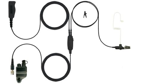 Three Wire Acoustic Tube Headset For Harris Xl 45p Earhugger®