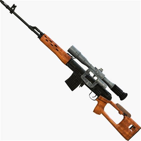 Dragunov Svd狙击步枪3d模型 Turbosquid 696930