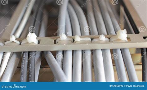 Laying On Utp Cable Ladders Stock Image Image Of Industry Access 67860993