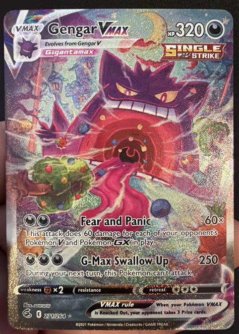 Gengar Vmax Grade 8 Fusion Strike 271 264 Tcgrader