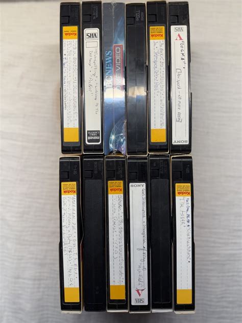 Vintage Lot Of 12 Vhs Tapes Recorded At Home Hbo Starz Local