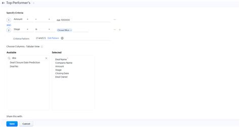 custom views and filters in zoho crm for data management