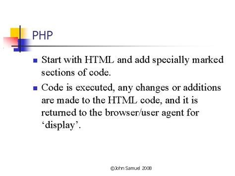 introduction to php note these slides are not