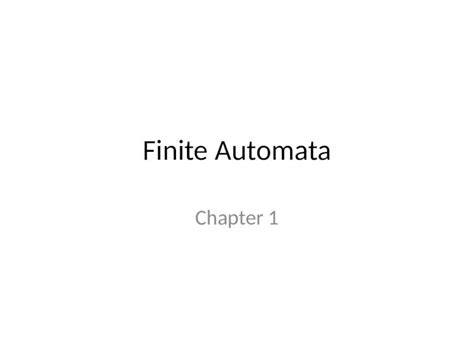 Ppt Finite Automata Chapter 1 Automatic Door Example Top View