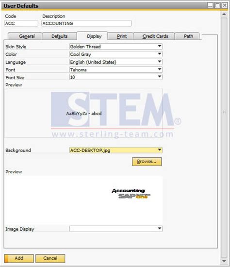 Setup My Personal Settings Sap Business One Indonesia Tips Stem Sap