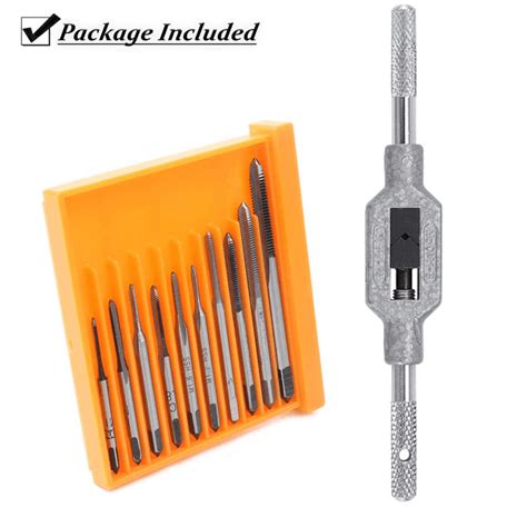 Top 10pcs Micro Taps Bit Small Hand Screw Thread Taps M1 M35 Hss Mini Metric Plug Tap Drill