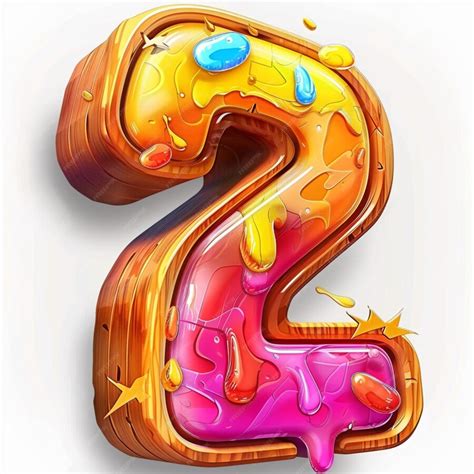 Premium Photo Numerical Number Two In Creative Digital Art Style