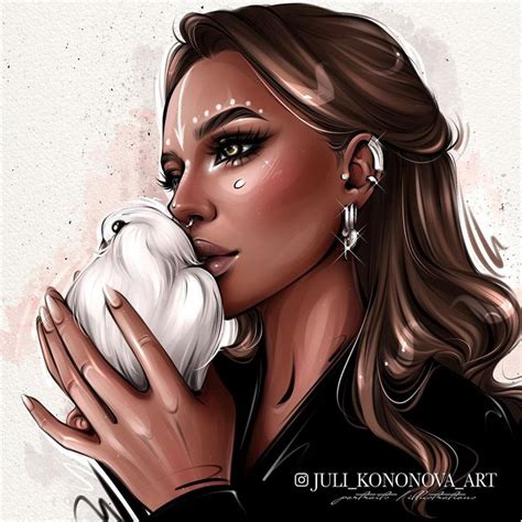 Портреты Иллюстрации Юлия On Instagram “Вдохновение 🤍 Я начала ее рисовать 25 мая 2020 года