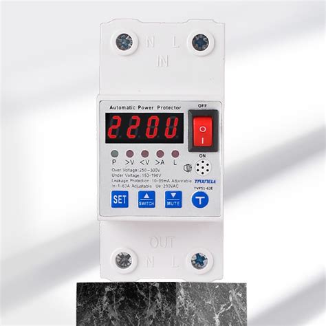 63a Automatic Reconnect Circuit Breaker Over And Under Voltage Over Current Leakage Protection