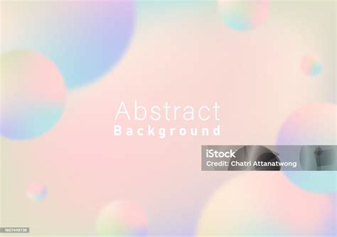추상 흐릿한 그라데이션 파스텔 색상 배경과 원 모양 개체 배경 웹 배너 포스터에 대 한 벡터 일러스트 레이 션 템플릿 3차원 형태에 대한 스톡 벡터 아트 및 기타 이미지