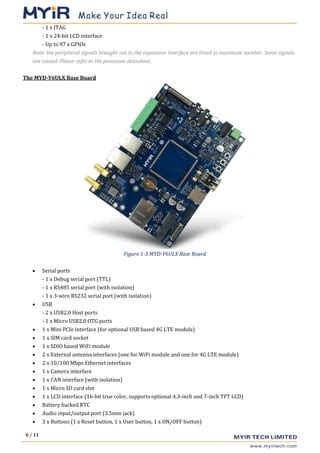 MYD Y6ULX Development Board For I MX 6UL 6ULL ARM Cortex A7 Processors PDF