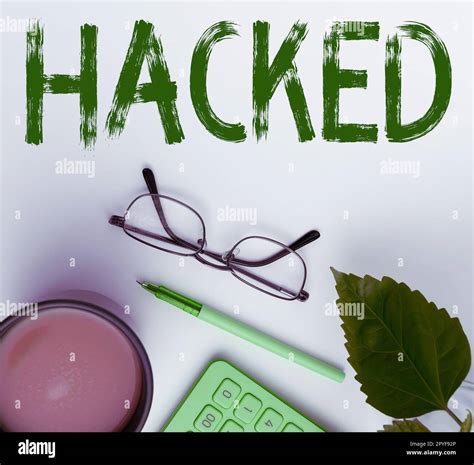 Text Caption Presenting Hacked Business Approach Gain Unauthorized