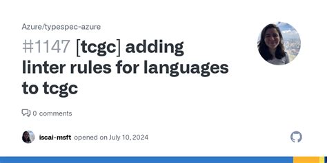 [tcgc] adding linter rules for languages to tcgc · issue 1147 · azure