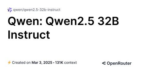 Qwen25 32b Instruct Api Providers Stats Openrouter