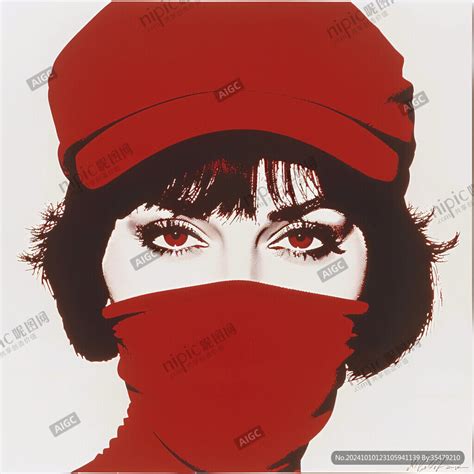 Ai创作图戴口罩海报 红帽子女生 个性红黑女人 佩戴口罩海报 红色人物画 口罩个性图案 戴头巾的女子头像 招贴画广告画海报画 出门戴口罩广告 戴头巾女子头像 数字肖像插画 红色酷炫时尚 手绘戴