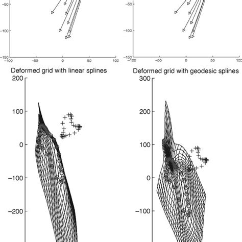 Upper Left Random Displacements From Dots To Triangles Of Landmarks