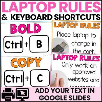 Computer Lab Rules Technology Contract Keyboard Computer Shortcuts Posters Decor In 2025