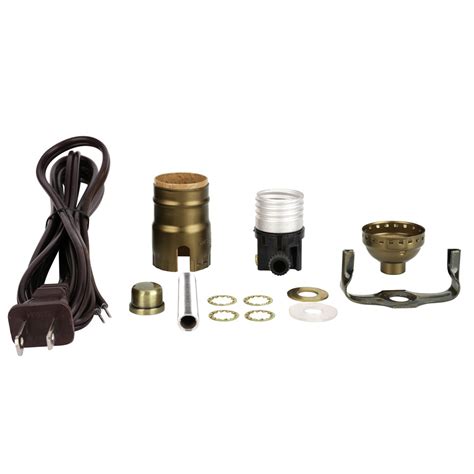 Table Lamp Socket Kit With Harp Receiver Antique Brass Rockler