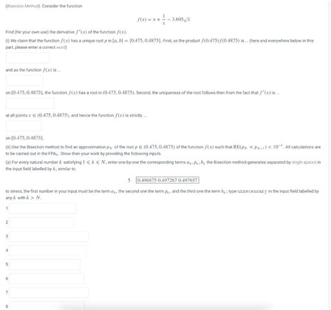 solved bisection method consider the function f x x