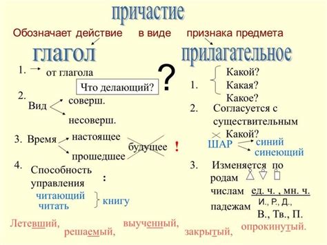 Понятие о причастии общее грамматическое значение морфологические и синтаксические признаки