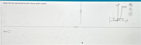 Solved Determine The Exponential Function Whose Graph Is Chegg