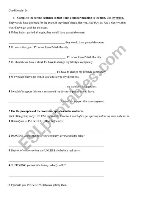 Conditional Sentences ESL Worksheet By Kate488