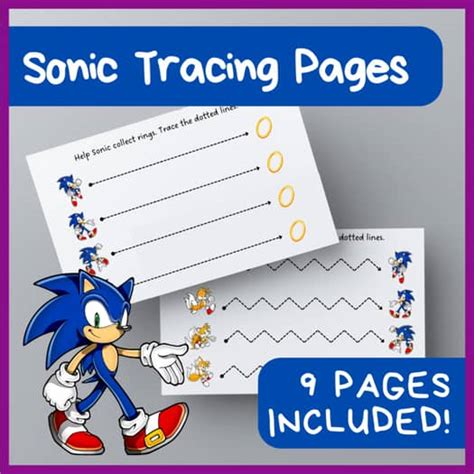 Sonic Tracing Pages Fine Motor Lines By Special Spark Designs Tpt