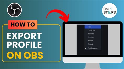How To Export Profiles On OBS Studio YouTube