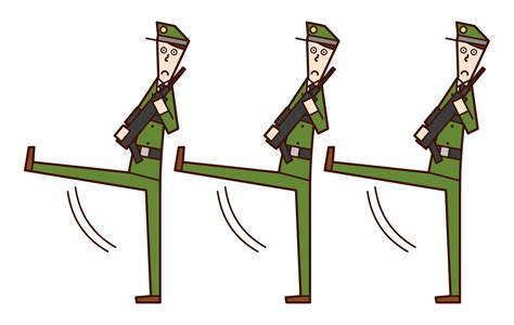 진보적 인 군대와 군인 남성의 그림 무료 일러스트 소재집 Kukukeke