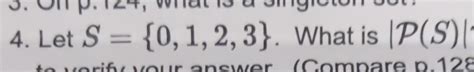 Solved 4 Let S 0123 What Is ∣ps∣