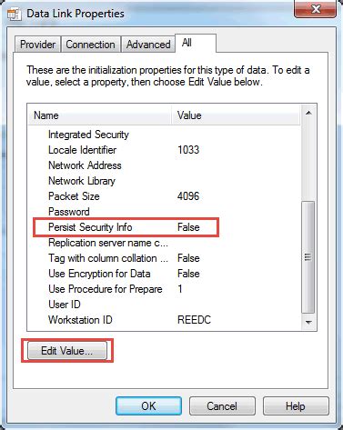 Altering I2 IBase Import Specification OLE DB Data Source Results In Login Failed For User Xyz