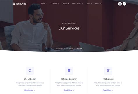 Techwind Tailwind Css Multipurpose Landing Page Template