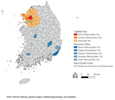 South Korea Population Density