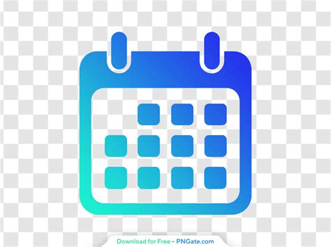 Minimalist Blue Green Calendar Icon Free Png Pngate