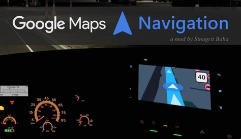 Google Maps Navigation Night Version V American Truck Simulator Mod