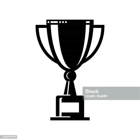 벡터 우승자 컵 트로피 라인 아이콘입니다 상징 또는 엠블럼 Best Single Word에 대한 스톡 벡터 아트 및 기타 이미지 Best Single Word