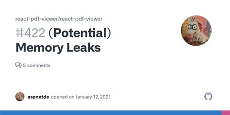 Potential Memory Leaks Issue 422 React Pdf Viewer React Pdf Viewer GitHub