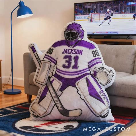 Custom Hockey Goalie Pillow With Personalized Name Number 3d Player