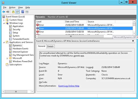 Troubleshooting The Microsoft Dynamics Gp 2013 Sp2 Web Client