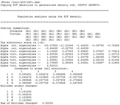 a typical gaussian output file anorganische chemie universität rostock