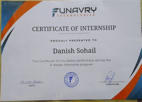 Danish Sohail On Linkedin Got My Certificate As A Web Developer From Funavry Technologies