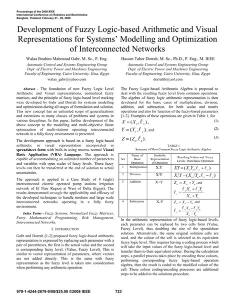 Pdf Development Of Fuzzy Logic Based Arithmetic And Visual