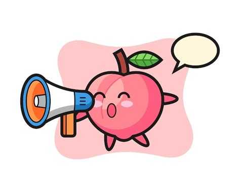 가라테 전투기로 복숭아 만화 일러스트 레이 션 T 셔츠 귀여운 스타일 디자인 프리미엄 벡터