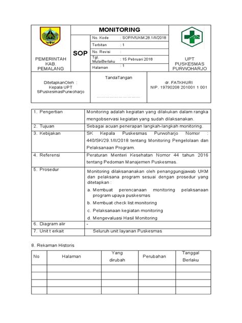 2 Sop Monitoring Pdf