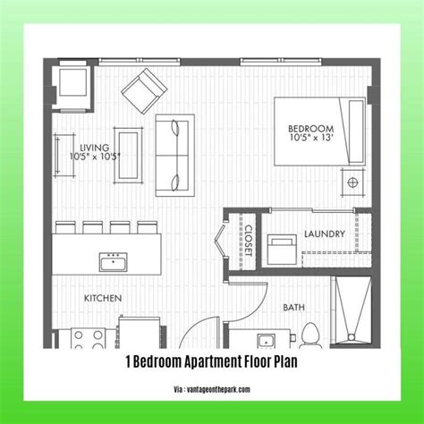 1 Bedroom Apartment Floor Plan Optimizing Space For A Comfortable