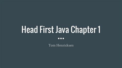 Head First Java Chapter 1